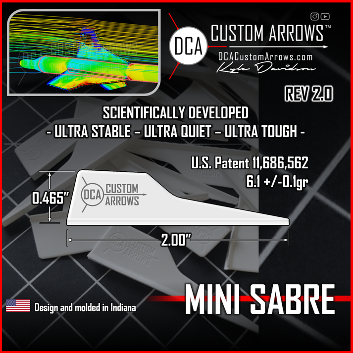 Mini Sabre Vanes – DCA Custom Arrows